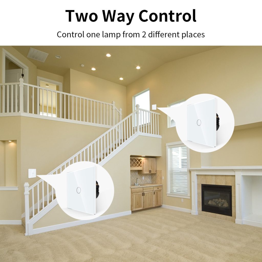 Bingoelec 1gang2way Wall Touch Light Switch 800W/gang