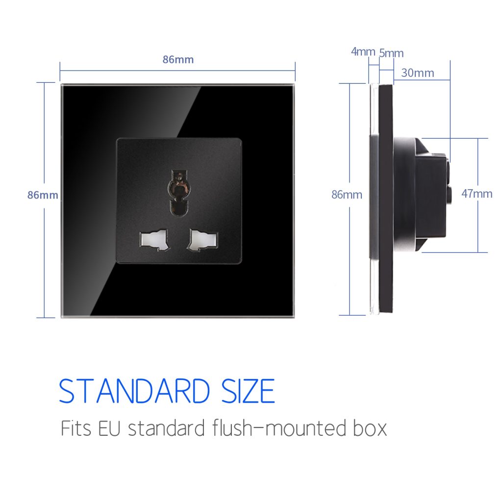 Bingoelec 13A Universal Socket Wall Socket