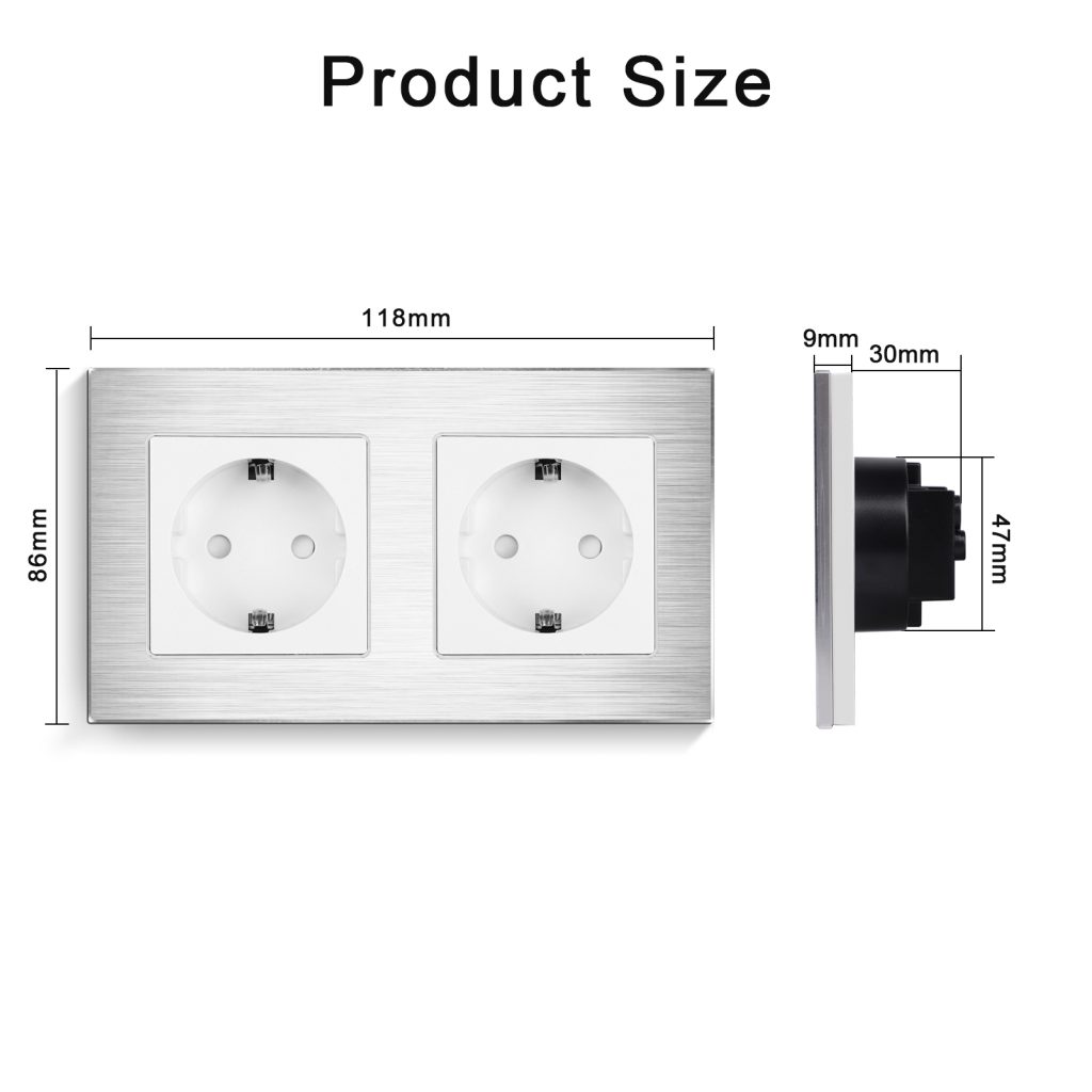 Bingoelec Double Europe Type F Wall Socket