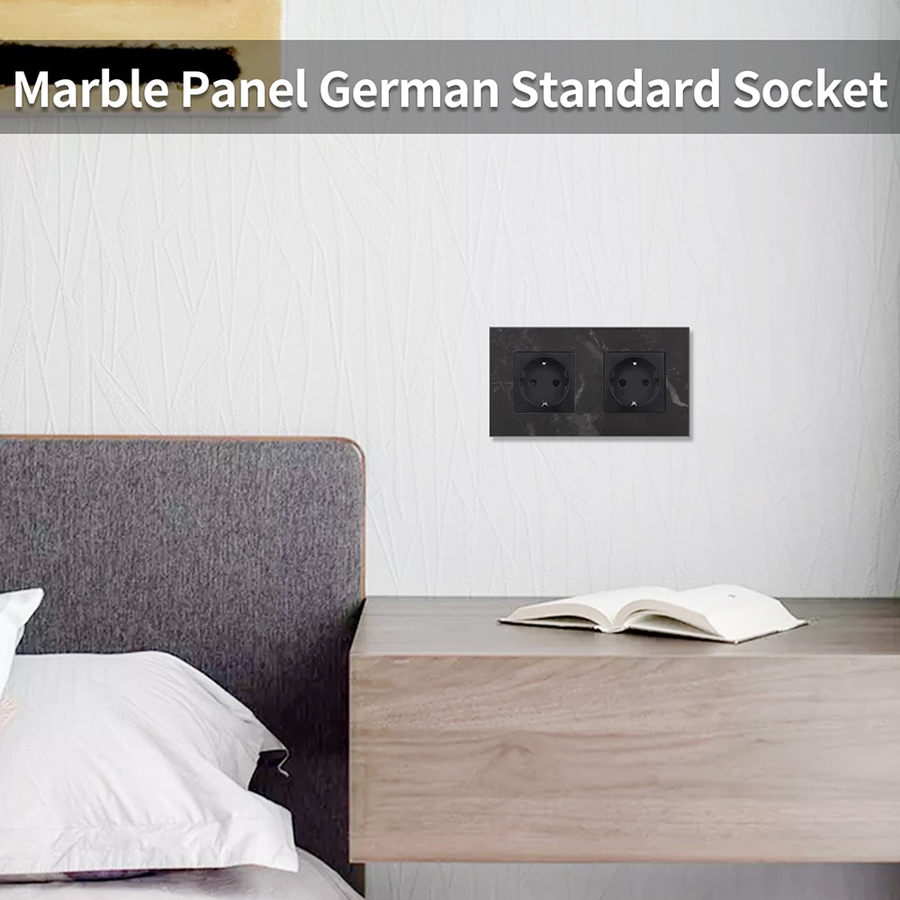 Bingoelec Home Elegant Marble Wall Germany Socket 86*157mm for Luxury ...