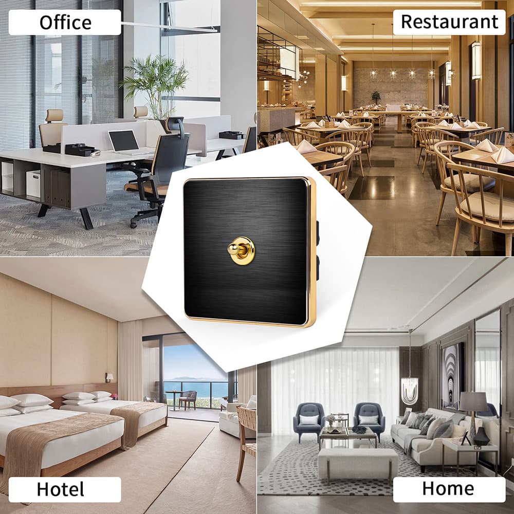 Bingoelec Luxury Toggle Switch, 1 Gang 1 Way, Premium Aluminum Panel ...